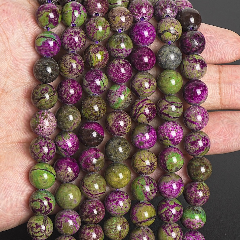 Purple Atlantisite Stichtite Beads Genuine Natural Grade AA Gemstone ...