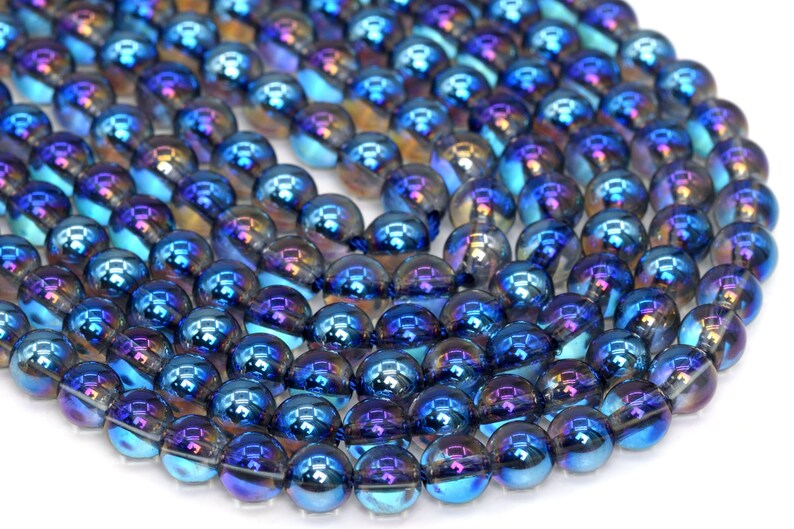 Blue Rainbow Crystal Quartz Beads Natural Grade AAA Gemstone | Etsy