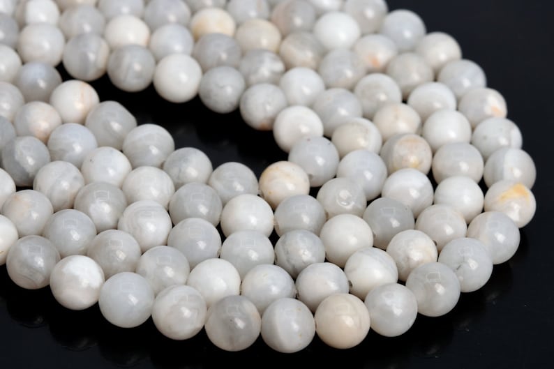 White Crazy Lace Agate Beads Grade AAA Genuine Natural Gemstone Round Loose Beads 4MM 6MM 8MM ...