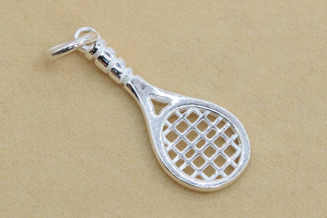21x9mm Sterling Silver Tennis Racket Charm Solid Silver (62158-2114) - Etsy