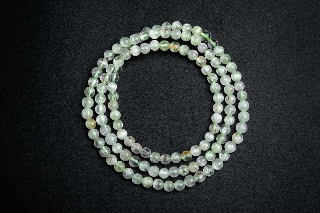 ONLY ONE 4-5MM Faint Green Kunzite Beads Brazil Grade AA Genuine ...