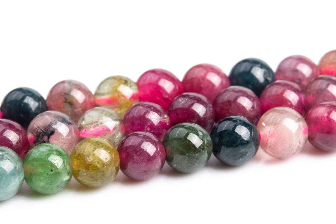4MM Multicolor Brazil Tourmaline Beads Grade AAA Genuine Natural ...