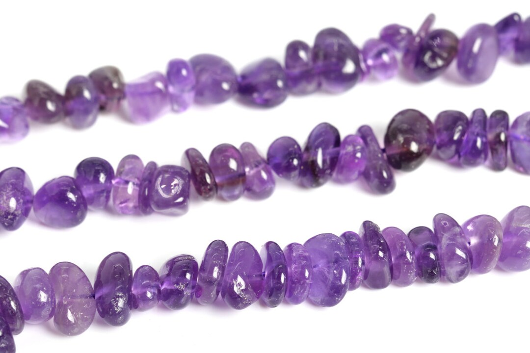 4-10MM Amethyst Beads Pebble Chips Grade AA Genuine Natural - Etsy