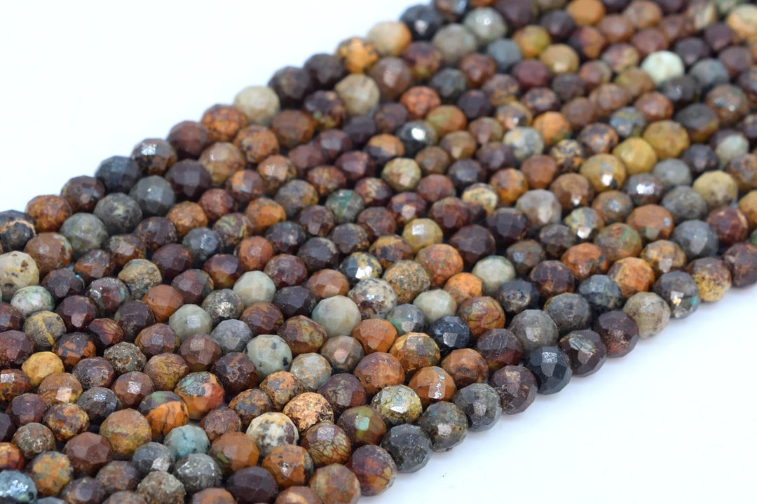 SALE 4MM Multicolor Turquoise Beads A Genuine Natural Gemstone Full ...