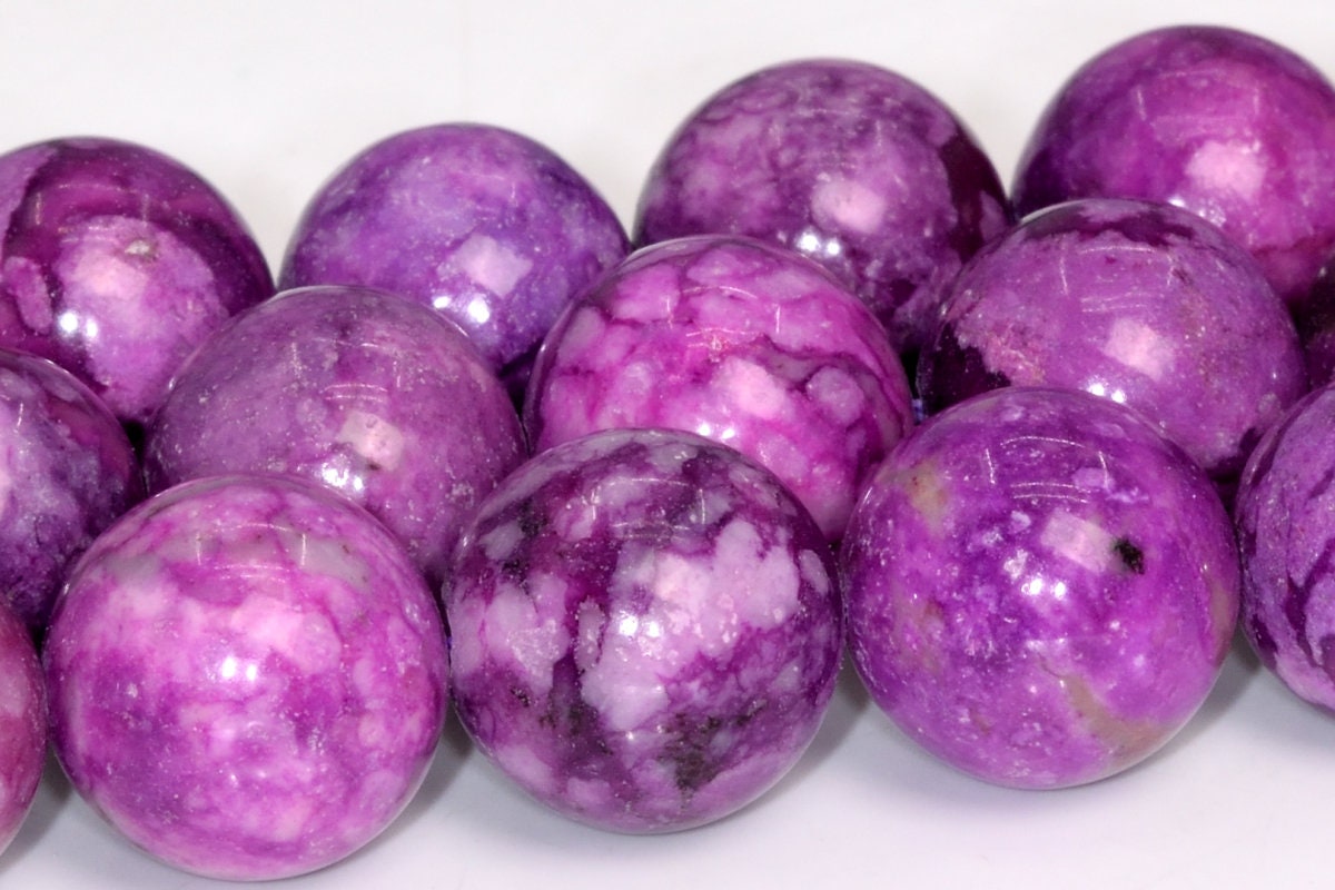 Purple Jasper Beads Sugilite Purple Color Grade AAA Natural | Etsy