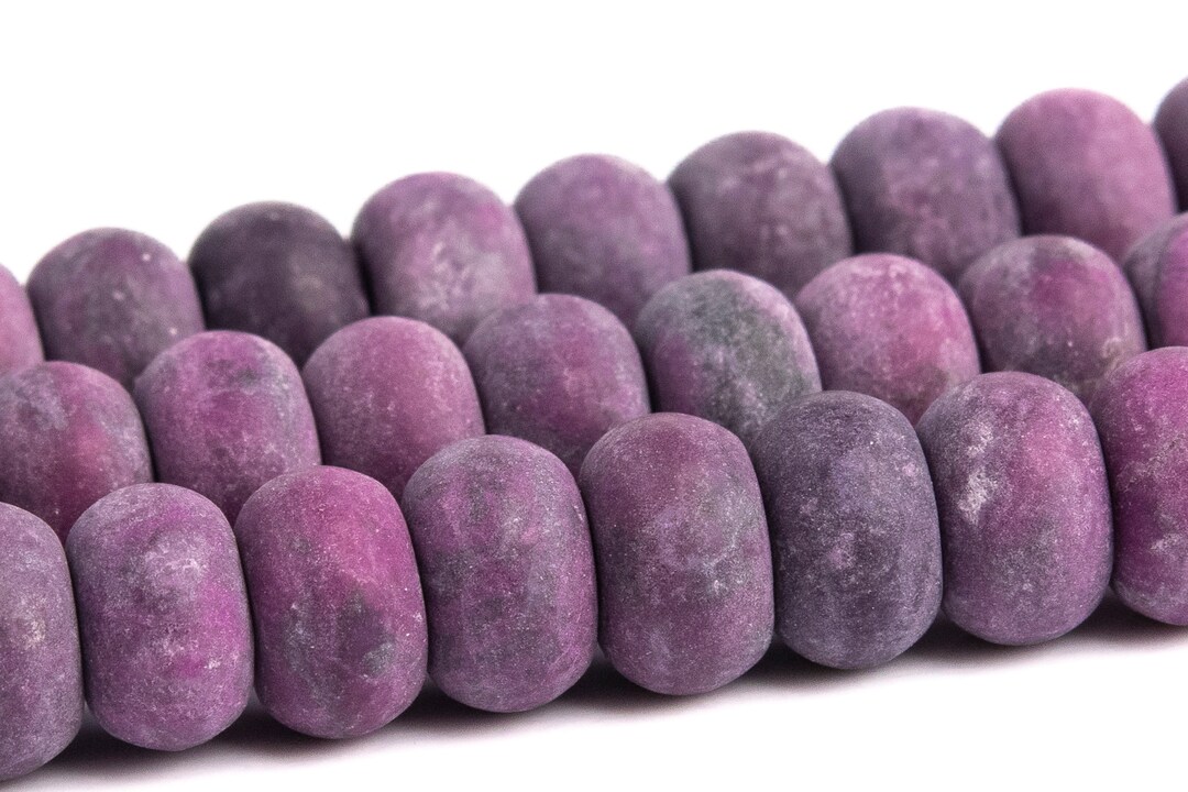 6x4mm Matte Deep Purple Jasper Beads Grade AAA Natural Gemstone ...