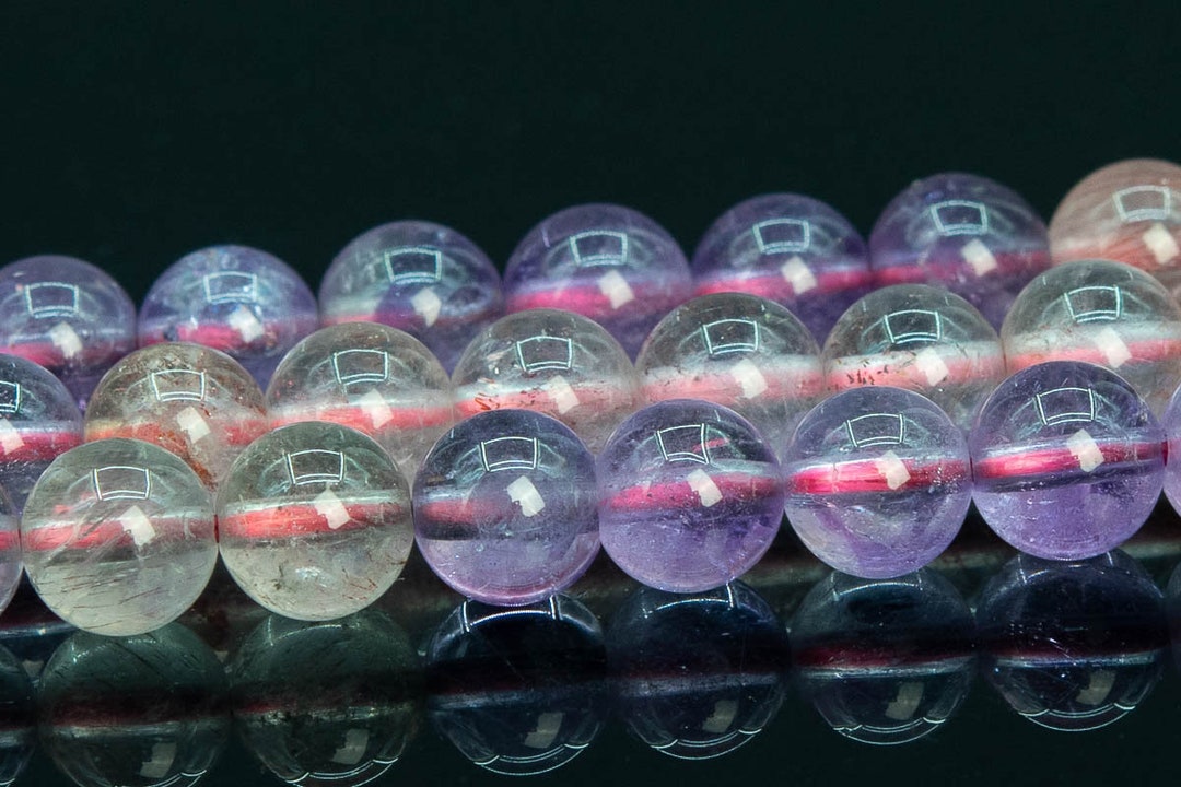 5-6MM Super Seven Beads Grade AAA Genuine Natural Gemstone Full Strand ...