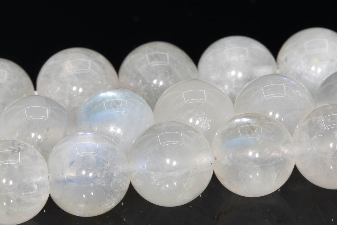 10MM Transparent Rainbow Moonstone Beads Grade A Genuine Natural ...