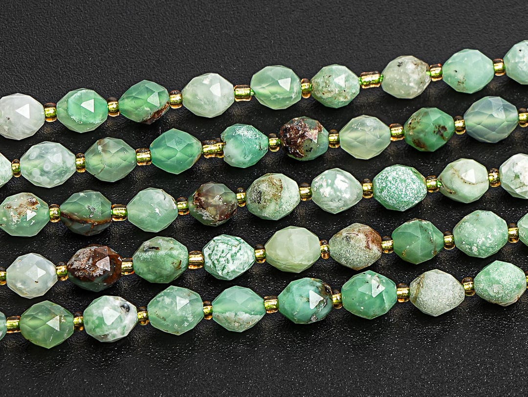 4X6MM Green Chrysoprase / Australian Jade Beads Grade AA+ Genuine ...