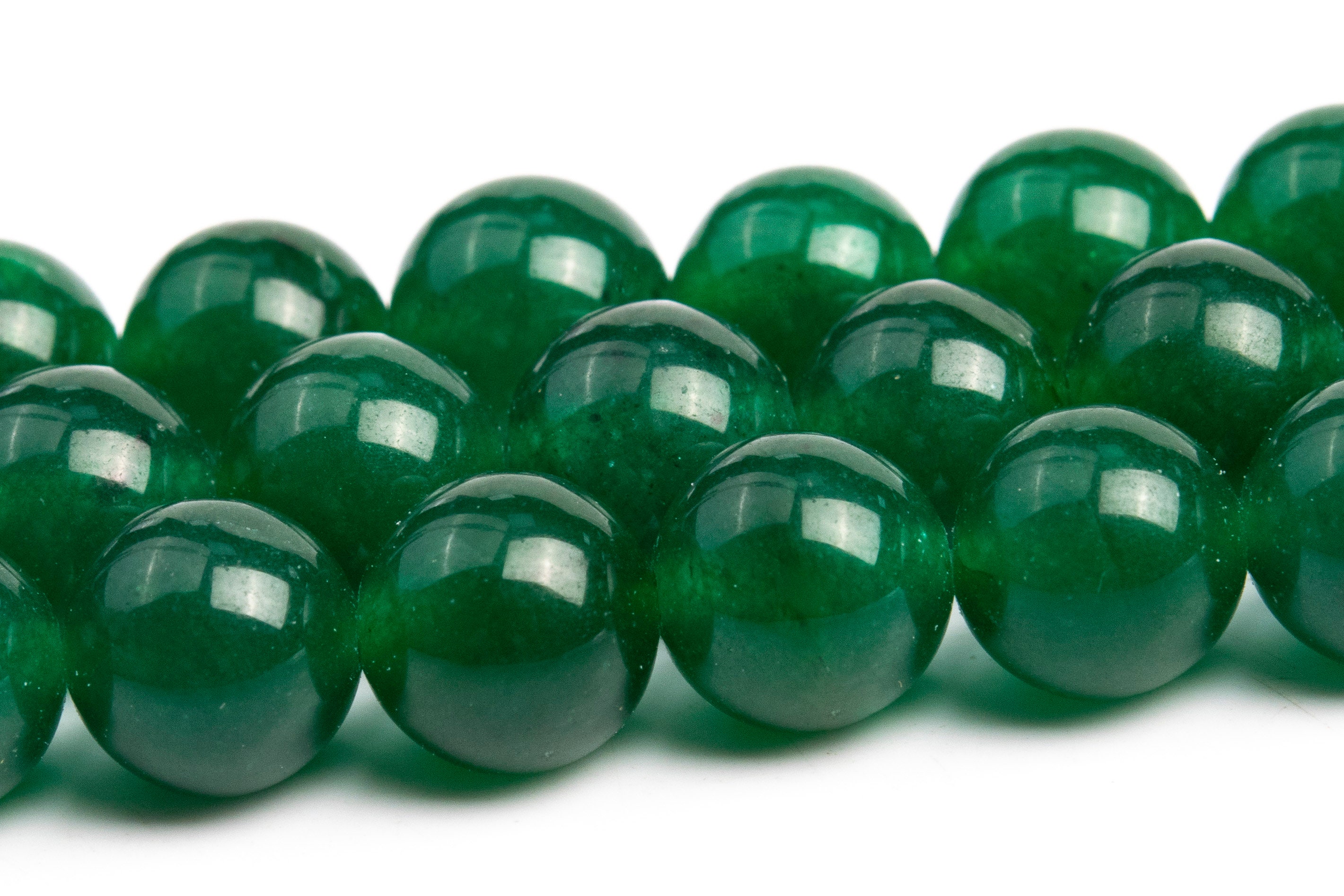 7-8MM Cuentas de jade verde oscuro Grado AAA Piedra preciosa | Etsy