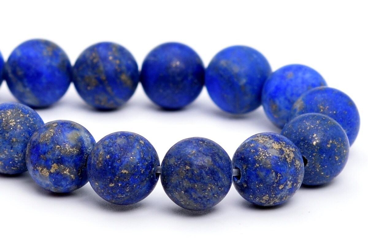 Matte Deep Blue Lapis Lazuli Beads Grade A Gemstone Round - Etsy