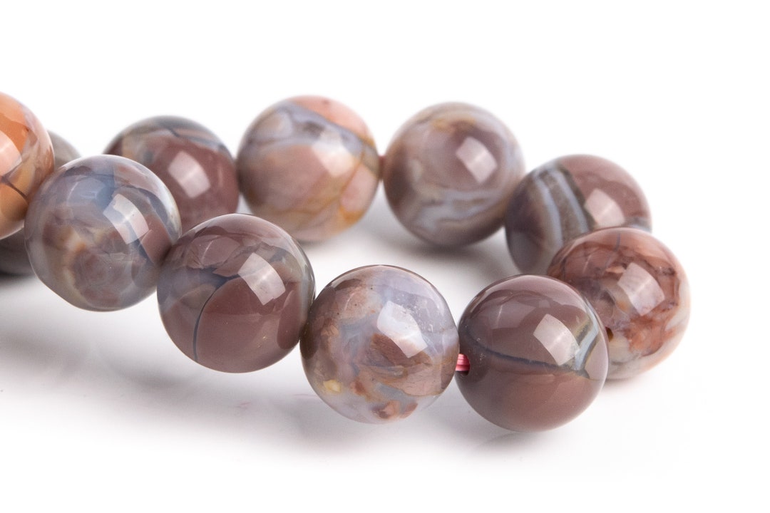 9-10MM Alashan Agate Beads Chocolate Brown Cracked Pattern - Etsy