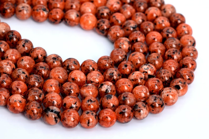 8MM Deep Orange Red Jade Beads Grade AAA Natural Gemstone Half - Etsy