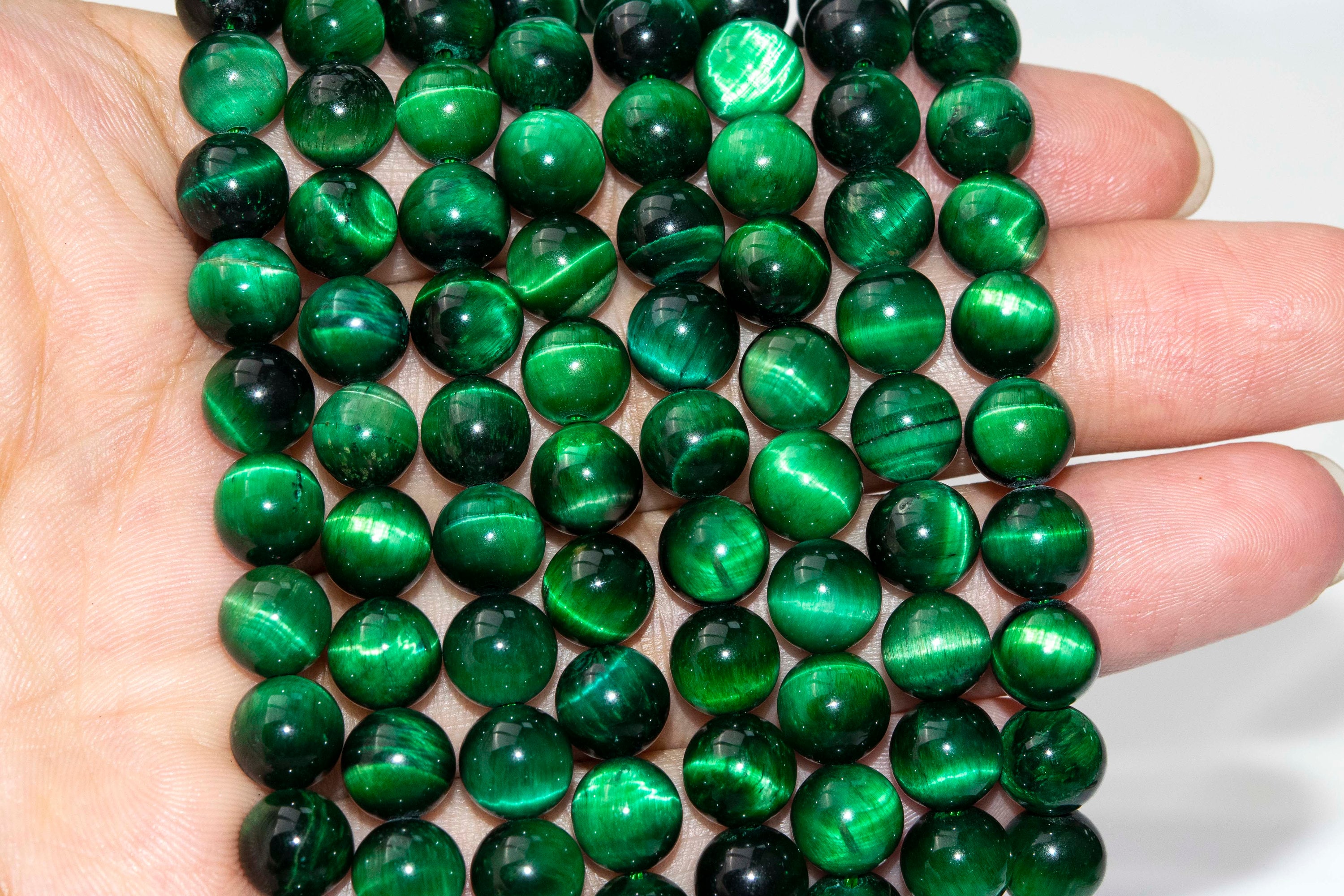 Green Tiger Eye Beads Grade AA Gemstone Round Loose Beads 6MM - Etsy