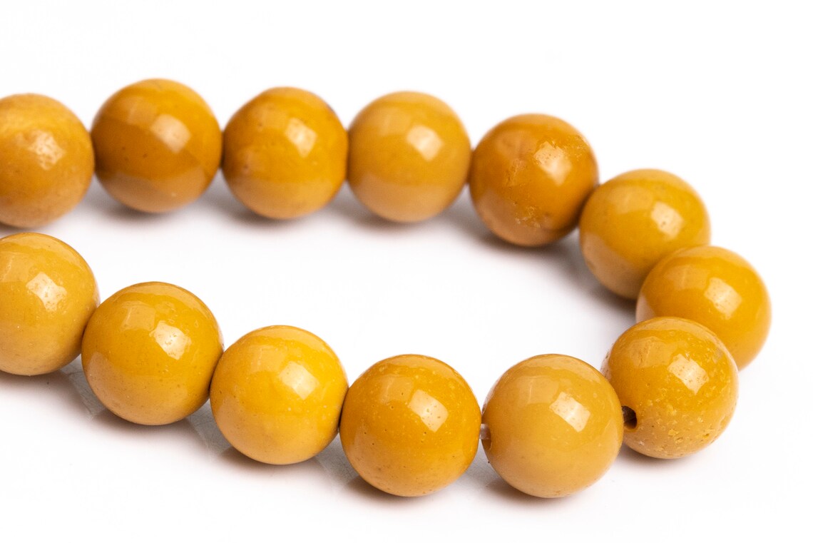 Yellow Mookaite Beads Grade AAA Genuine Natural Gemstone Round | Etsy