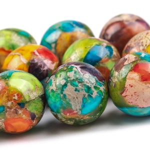 Multicolor Sea Sediment Imperial Jasper Beads Grade AAA Gemstone Nugget ...