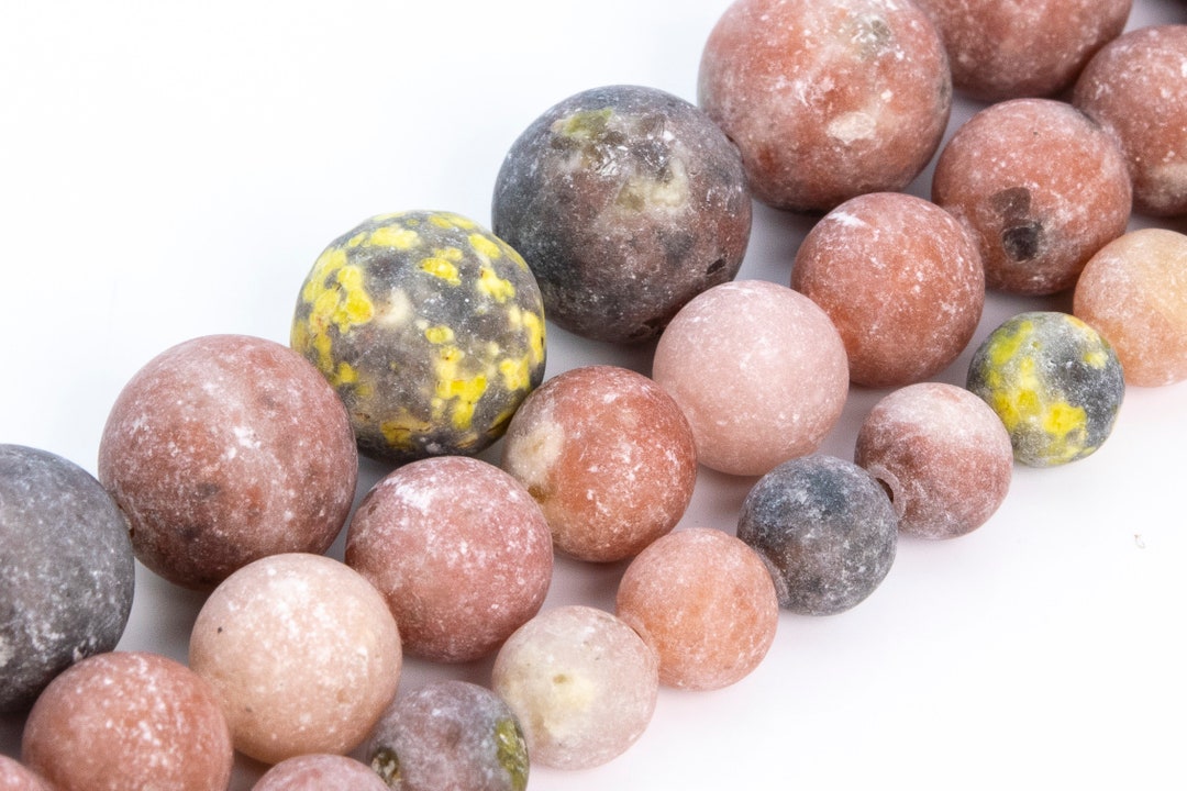 Matte Plum Blossom Jasper Beads Grade AAA Genuine Natural Gemstone ...