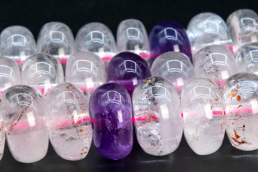10x6mm Super Seven Beads Grade A Genuine Natural Gemstone Half Strand ...