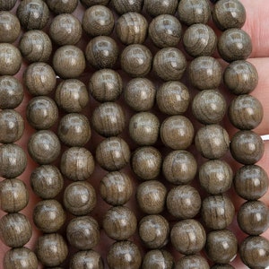 6MM Silkwood Phoebe Sheareri Mala Beads 108 Pcs Natural Wood Round ...