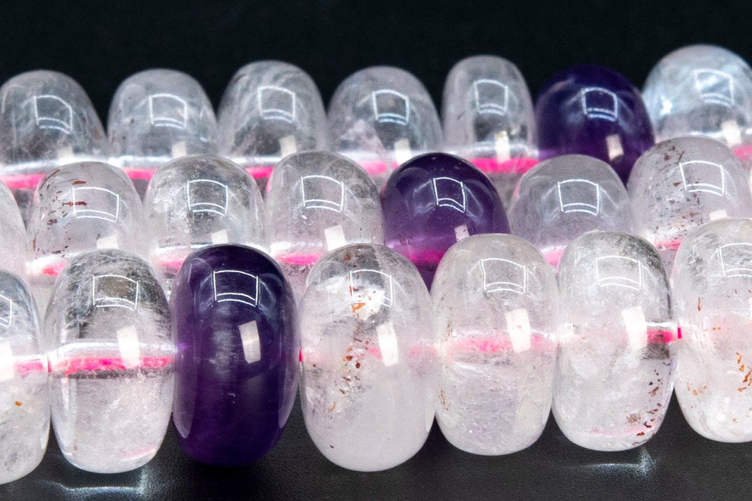10x6mm Super Seven Beads Grade A Genuine Natural Gemstone Half Strand ...