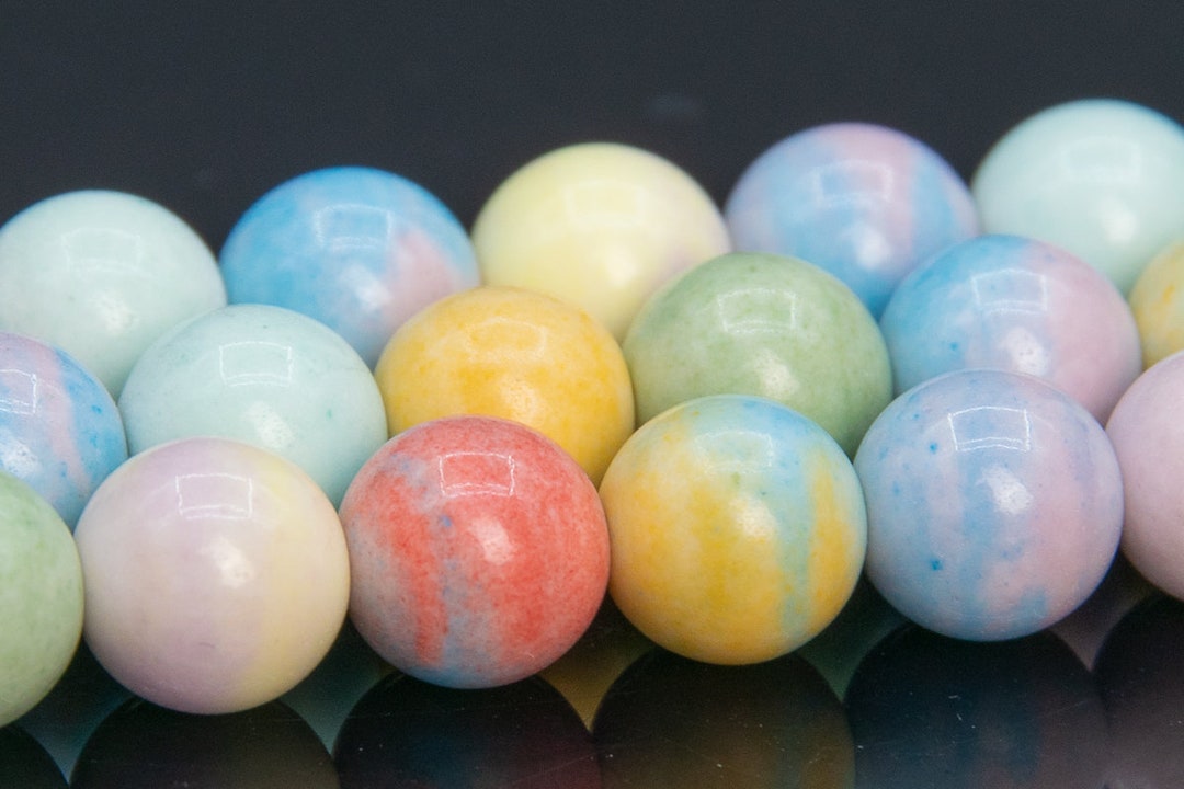8MM Multicolor Stone Beads Grade AAA Round Loose Beads 15" / 7.5" Bulk ...