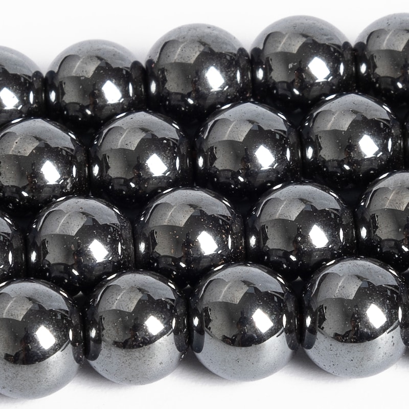 8mm Black Hematite Beads - Etsy