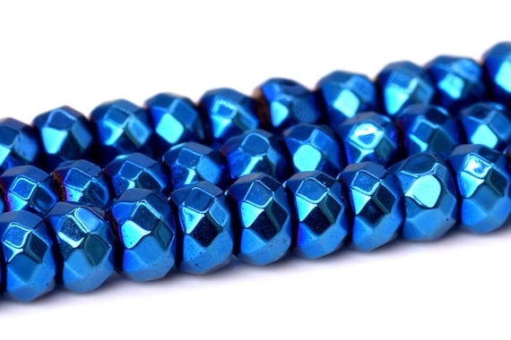 3x2MM Blue Hematite Beads Grade AAA Natural Gemstone Full | Etsy