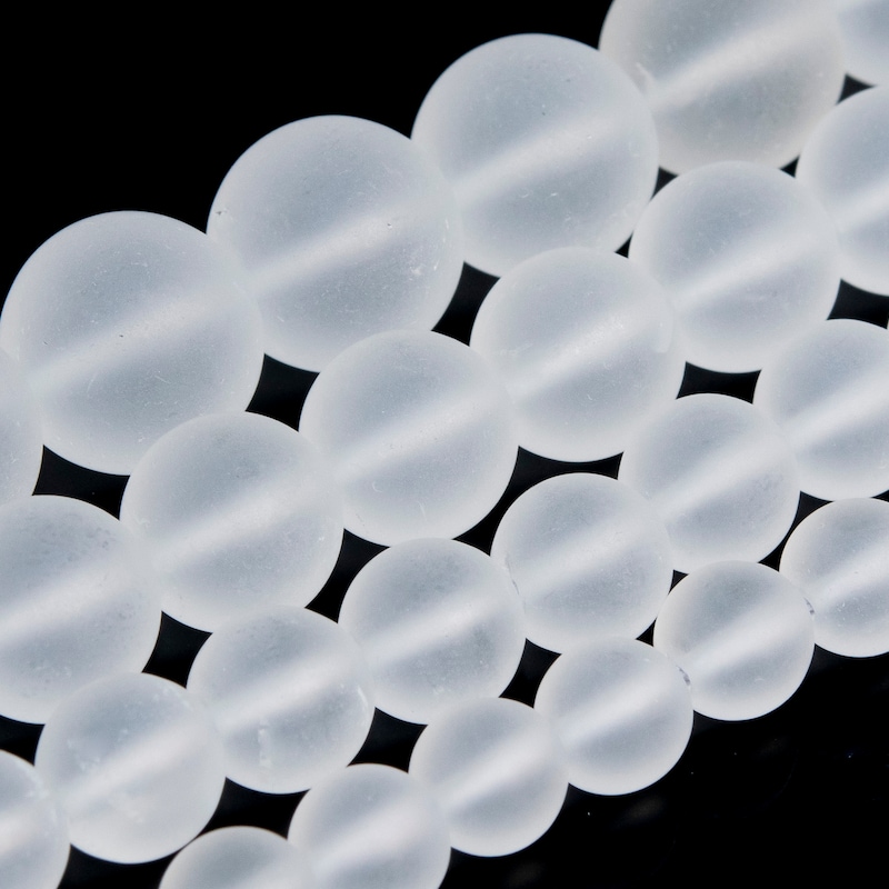 Clear Quartz Matte Bead - Etsy