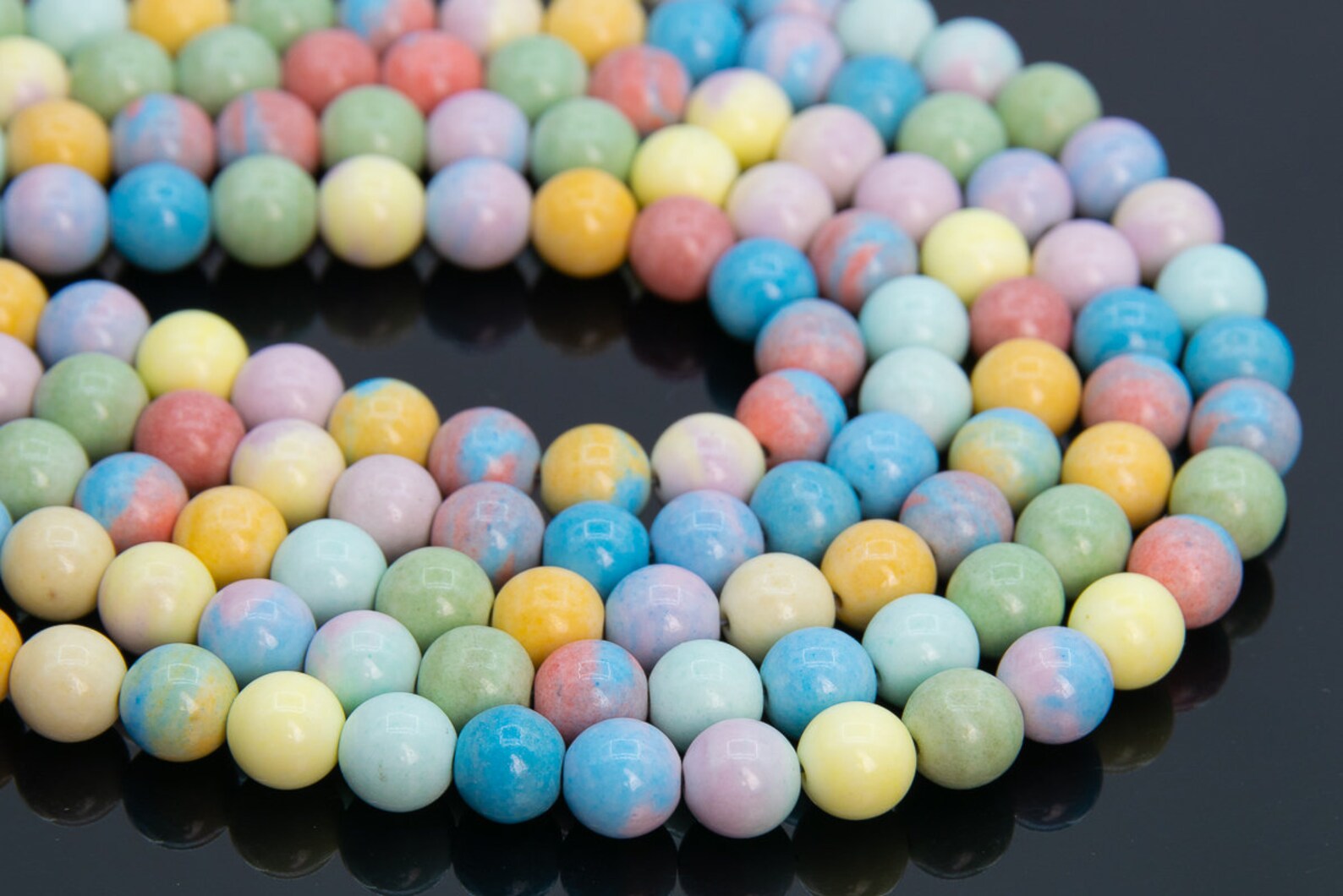 8MM Multicolor Stone Beads Grade AAA Natural Gemstone Round | Etsy