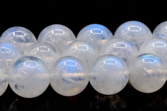 Blue Flash Moonstone Beads Genuine Natural Grade AAA Round - Etsy