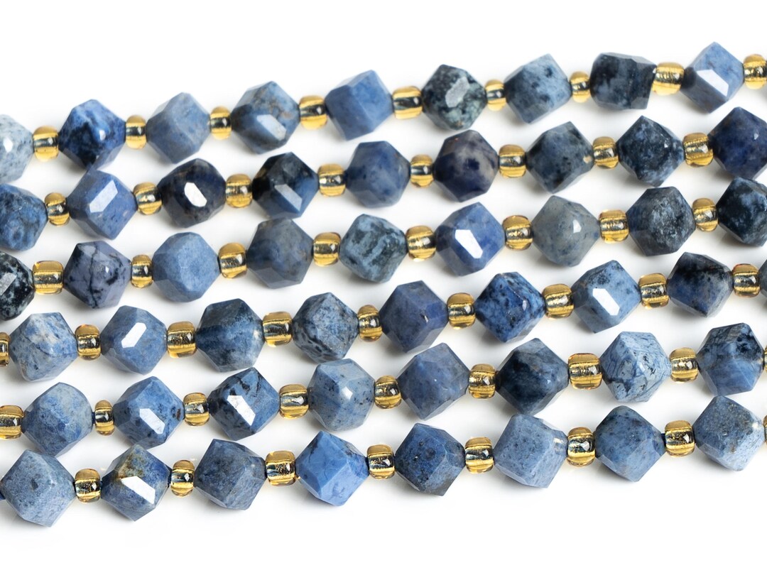 8MM Lacquer Blue Dumortierite Beads Grade AAA Genuine Natural Gemstone ...