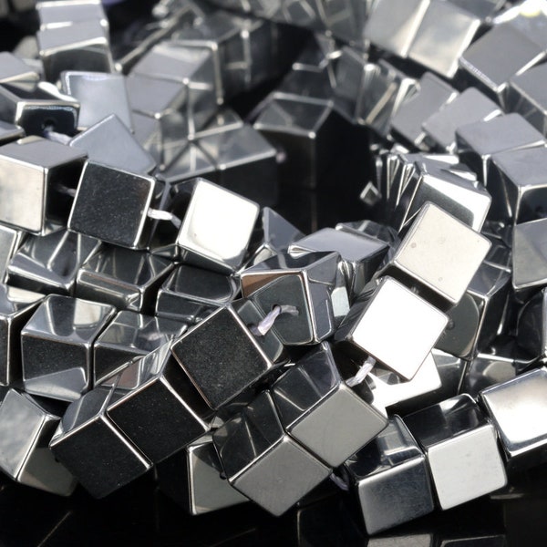 Silver Cube Beads - Etsy