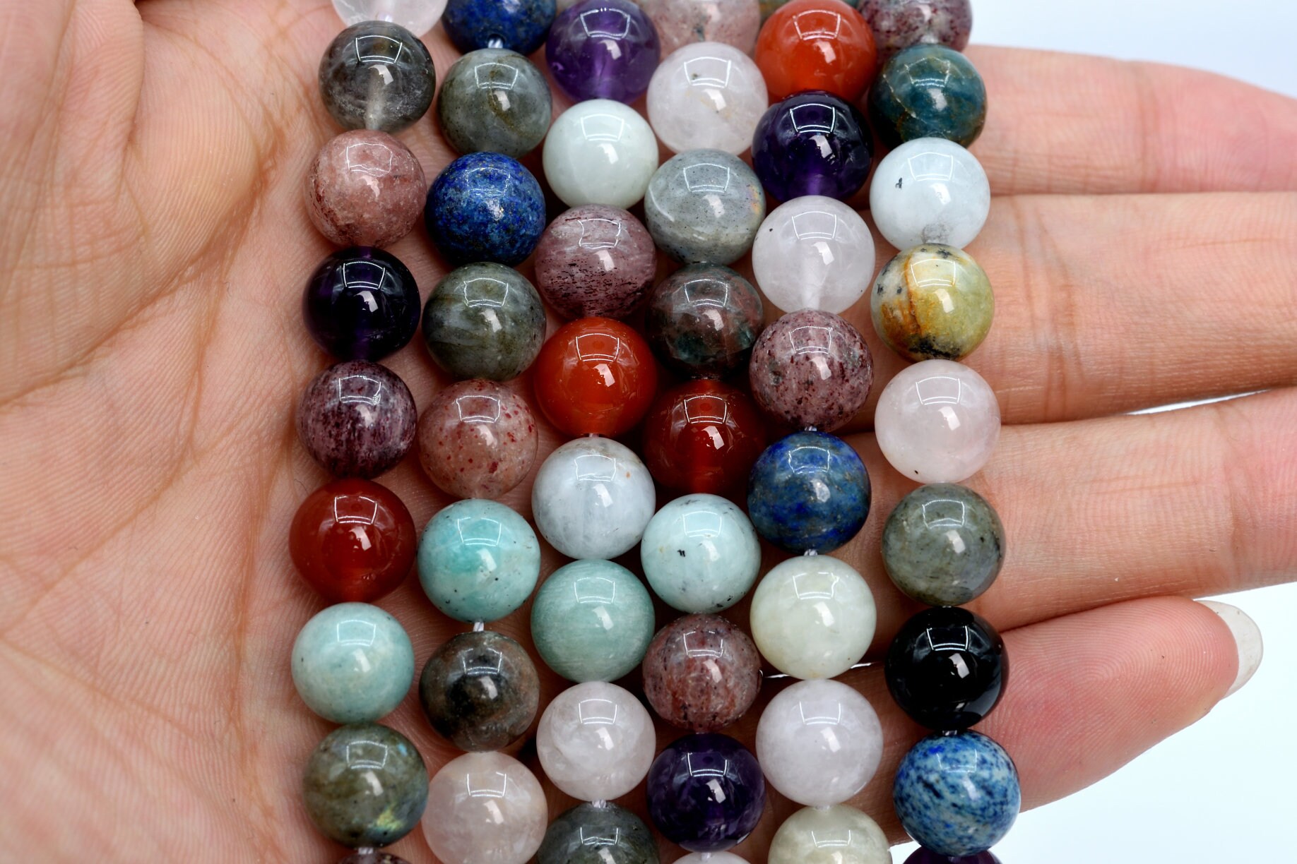 9-10MM Mixed Stone Beads Grade AAA Genuine Natural Gemstone | Etsy