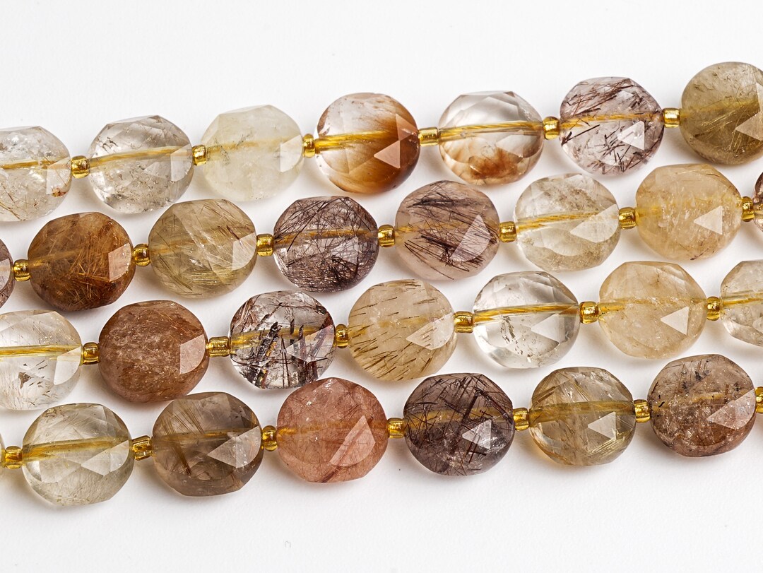 Transparent Brown Rutile Quartz Beads Grade AA 8MM 10MM Genuine Natural ...