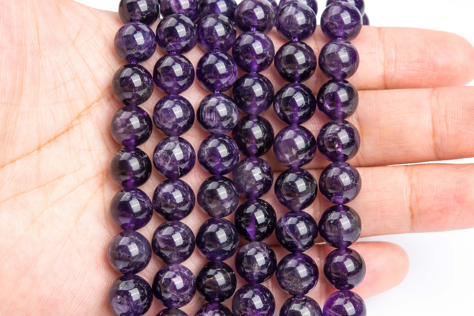 Deep Purple Amethyst Beads Brazil Grade AAA Genuine Natural Gemstone ...