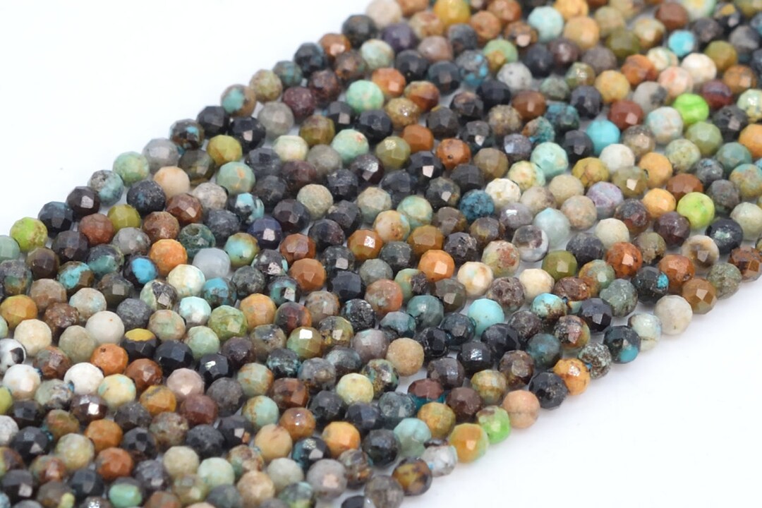 SALE 2MM Multicolor Chrysocolla Beads A Genuine Natural Gemstone Full ...