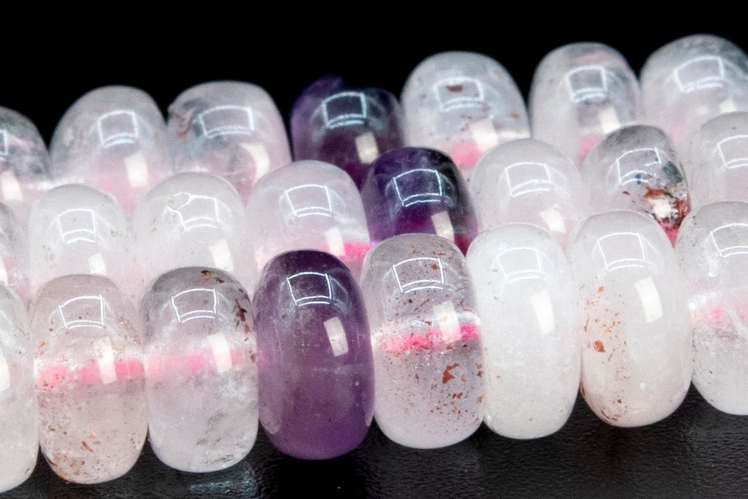 6x3mm Super Seven Beads Grade A+ Genuine Natural Gemstone Half Strand ...