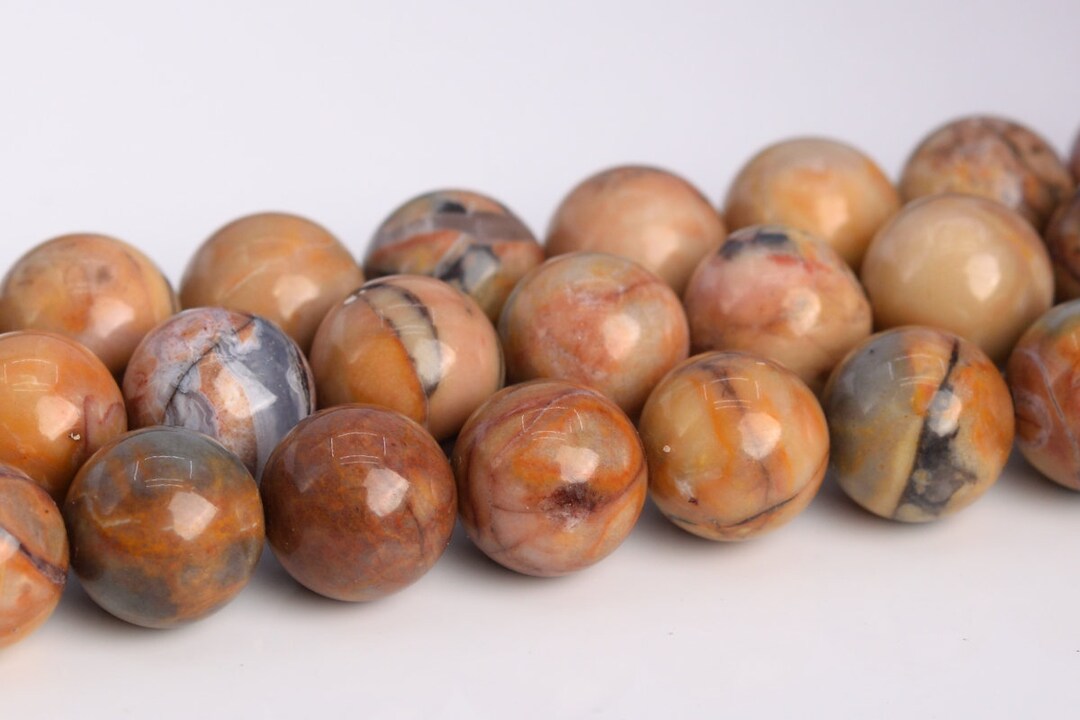 Venus Jasper Beads Genuine Natural Grade AAA Gemstone Round Loose Beads ...