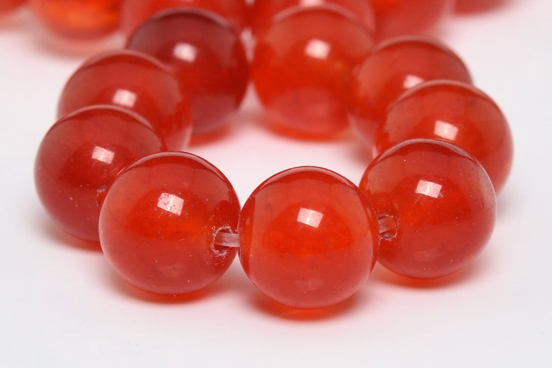6MM Sun Red Jade Beads Grade AAA Gemstone Half Strand Round Loose Beads ...