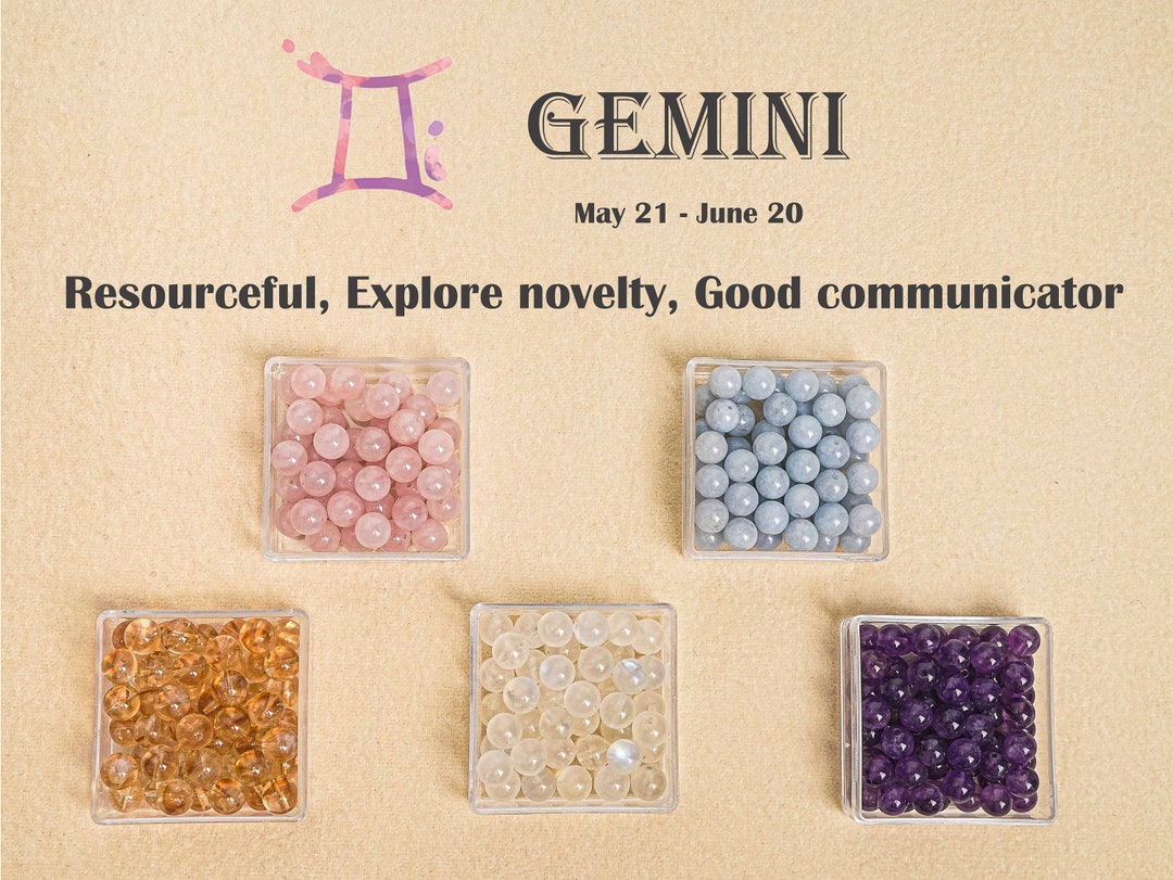 8MM Round Bead Gemini Crystal Set Crystals for Gemini Grade AAA Zodiac ...