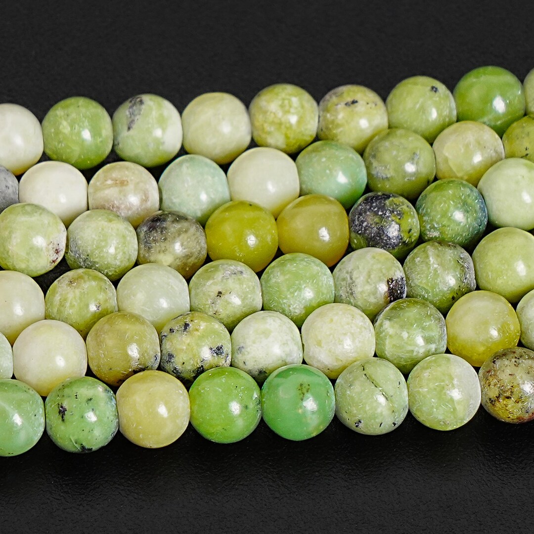 Chrysoprase/australian Jade Beads Natural Gemstone Round Loose Beads ...