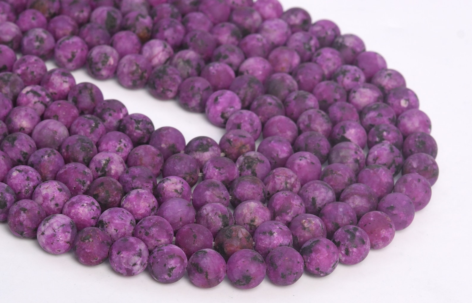 8MM Matte Deep Violet Jade Beads Grade AAA Natural Gemstone | Etsy