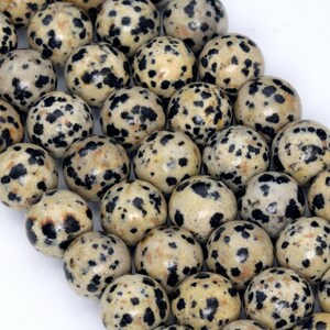 Dalmatian Jasper Beads Grade AAA Genuine Natural Gemstone Round Loose Beads 4MM 6MM 8MM 10MM ...