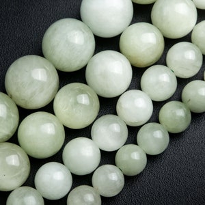 Light Green Kunzite Beads Genuine Natural Grade AA Gemstone Round Loose ...