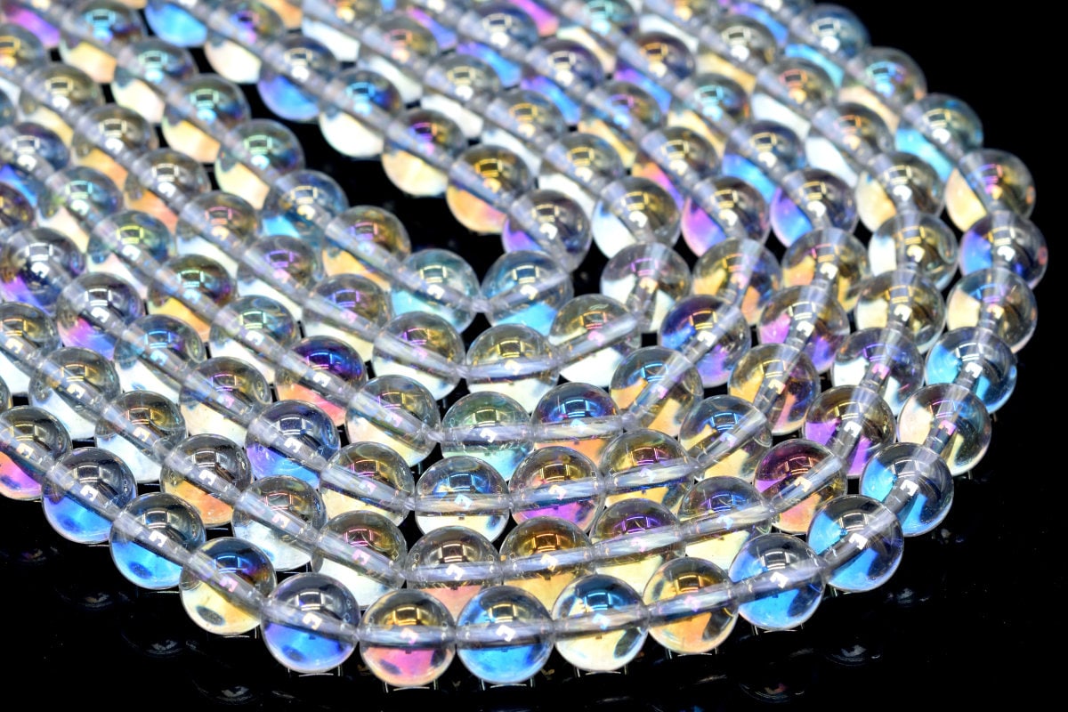 Rainbow Crystal Quartz Beads Natural Grade AAA Gemstone Round | Etsy