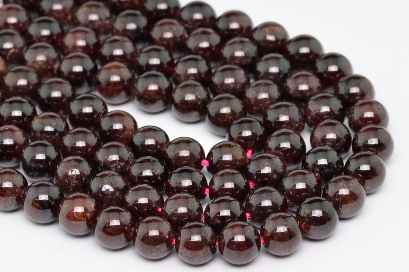Wine Red Garnet Beads Grade AA Genuine Natural Gemstone Round - Etsy