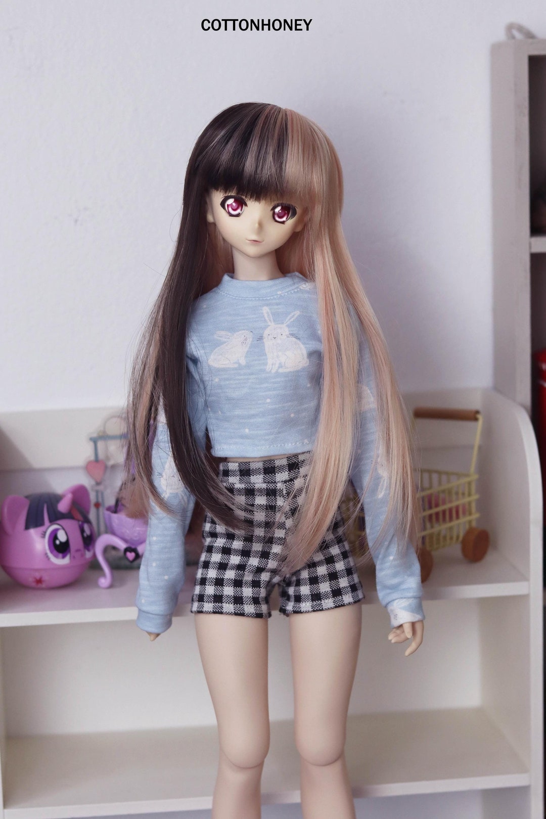 SD,DD Crop Top (blue Rabbit) - Etsy