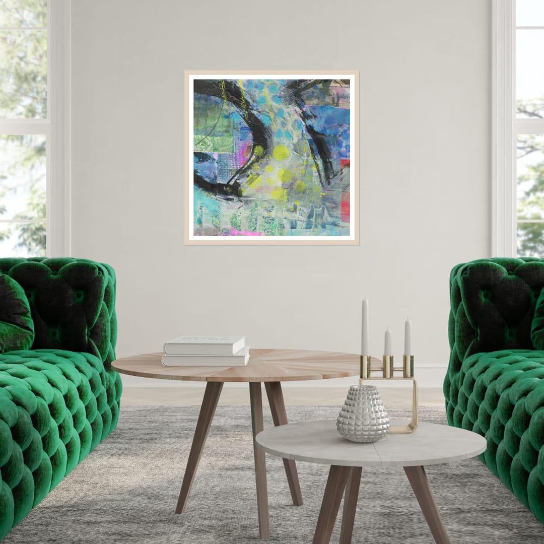 VEIL - Unframed Abstract Intuitive Modern Art Print on 100% Cotton ...