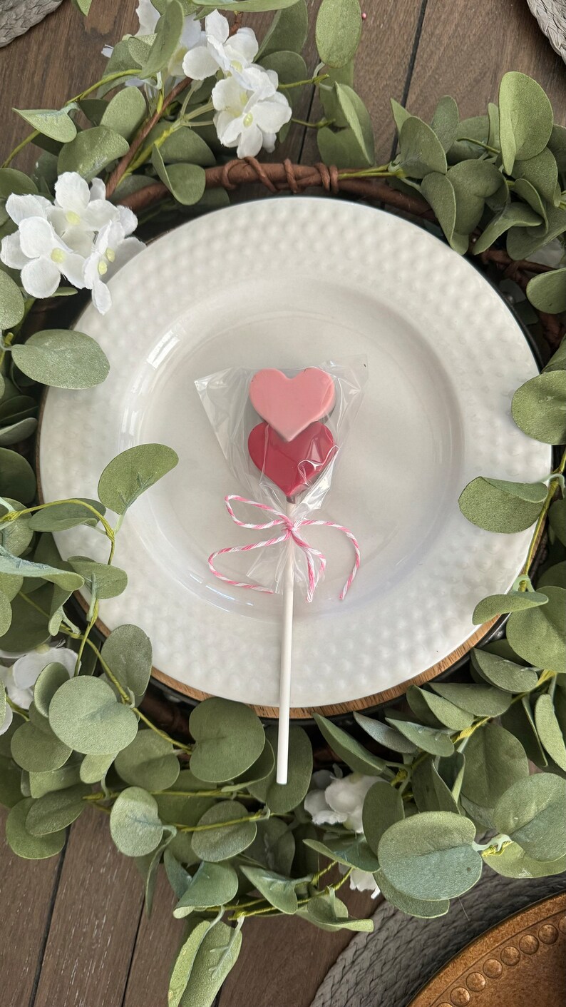 One Dozen Heart Chocolate Lollipops - Etsy