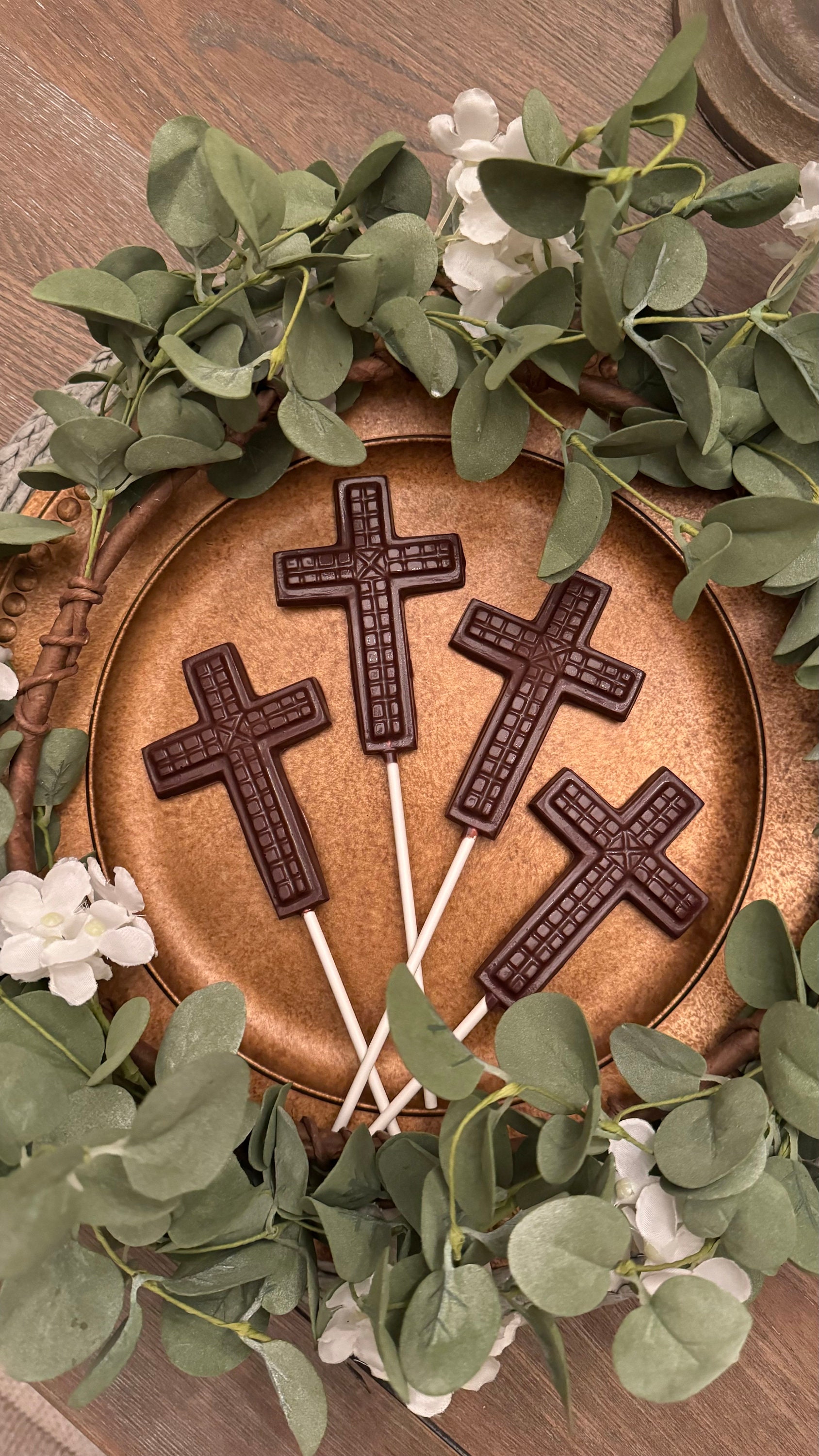 One Dozen Solid Chocolate Crosses - Etsy